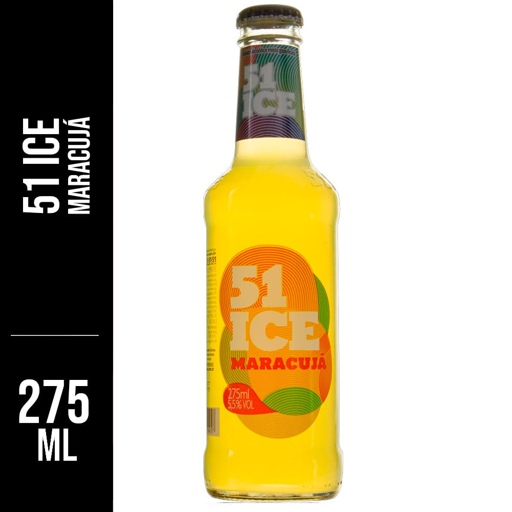 Bebida Mista 51 Ice Alcoolica Gaseificada Maracujá Long Neck 275ml ... Bebida Mista 51 Ice Alcoolica Gaseificada Maracujá Long Neck 275ml ...