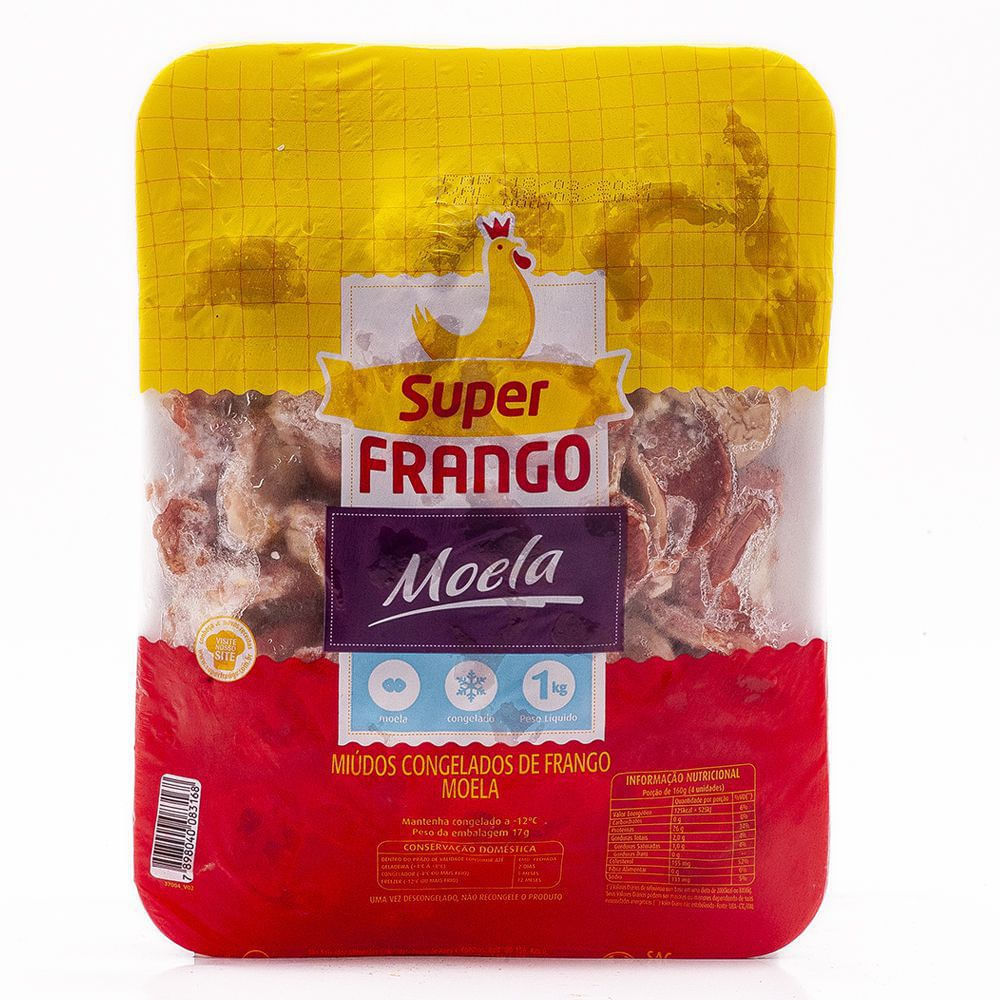 Moela de Frango Super Frango Congelada Bandeja 1Kg | Prezunic