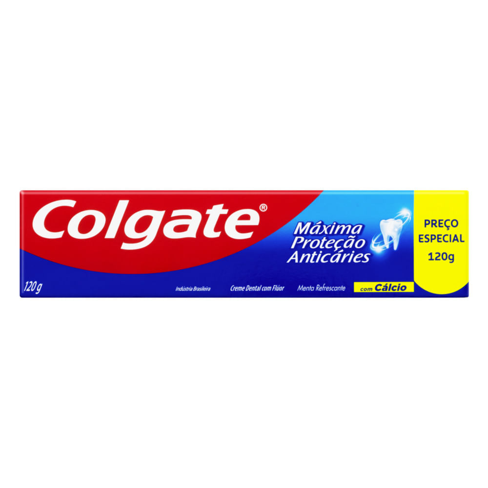 Creme Dental Colgate Máxima Proteção Anticáries Menta Refrescante 120g ...