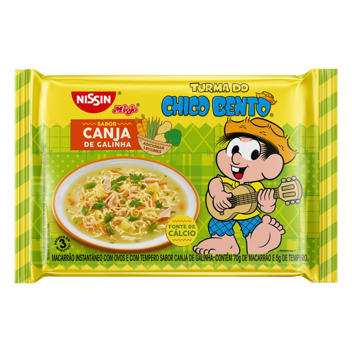 Macarrão Instantâneo Nissin Miojo Turma do Chico Bento Galinha Caipira ... Macarrão Instantâneo Nissin Miojo Turma do Chico Bento Galinha Caipira ...