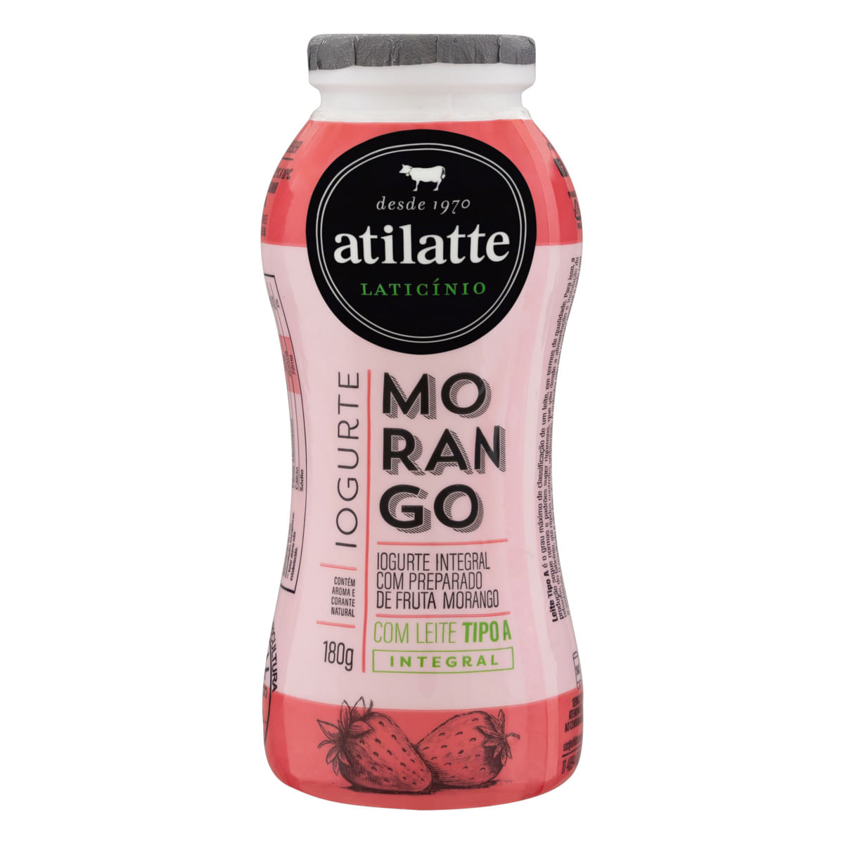 Iogurte Integral Atilatte Morango Frasco 180g | Prezunic