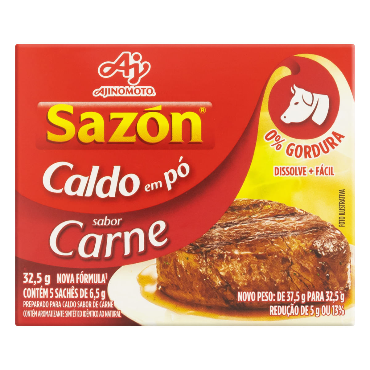 Caldo em Pó Sazon Carne 32,5g com 5 Unidades | Prezunic