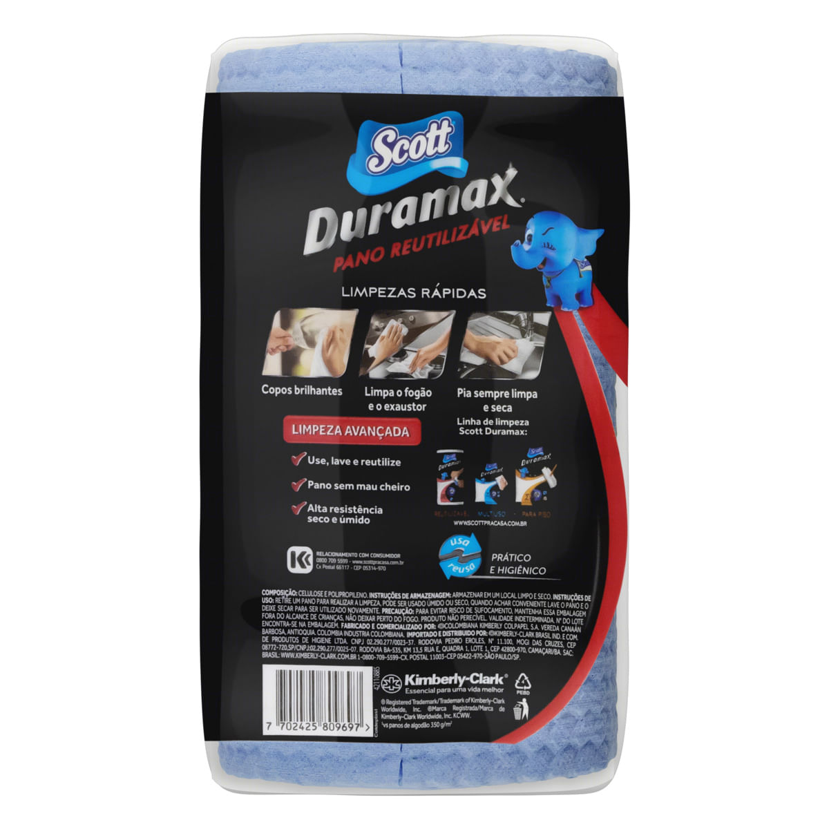 Pano Duramax Scott Azul c/ 58 Unid - Prezunic