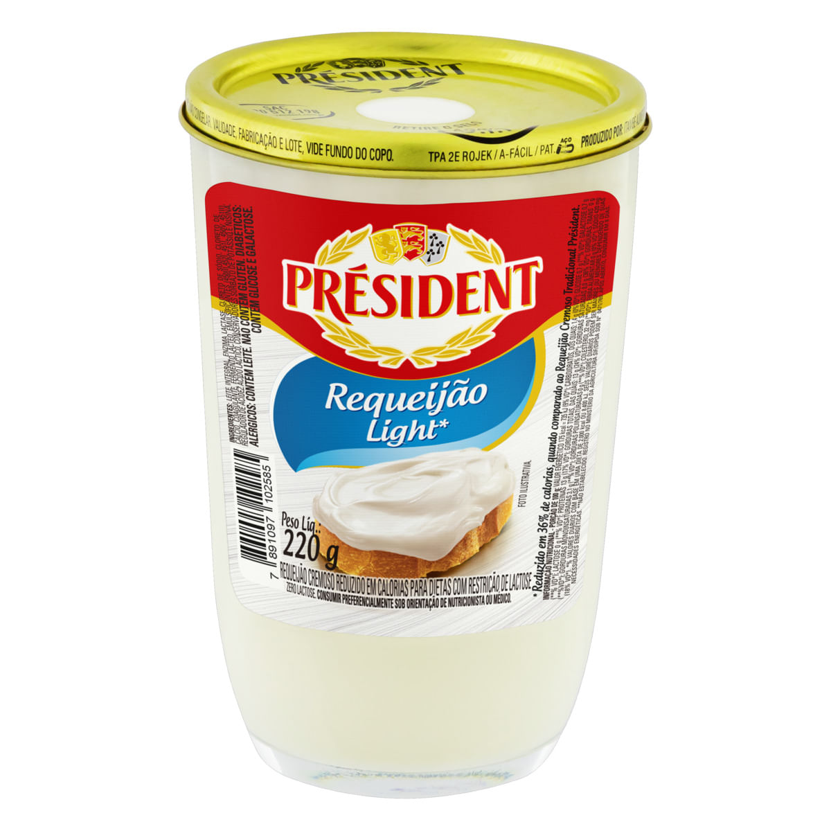 Requeijão Cremoso Président Light 200g | Prezunic