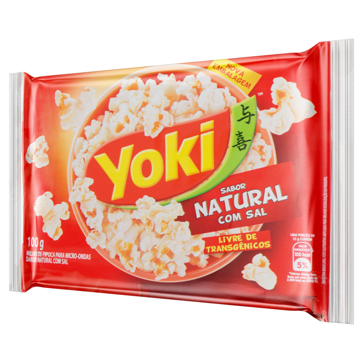 Pipoca p/ Micro-Ondas Popcorn Yoki Natural c/ Sal 100g | Prezunic