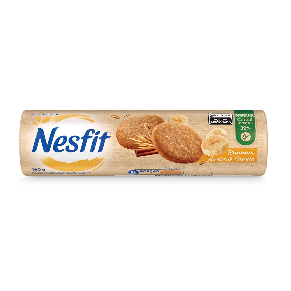 Biscoito Integral Nesfit Banana/Aveia/Canela 160g | Prezunic Biscoito Integral Nesfit Banana/Aveia/Canela 160g | Prezunic
