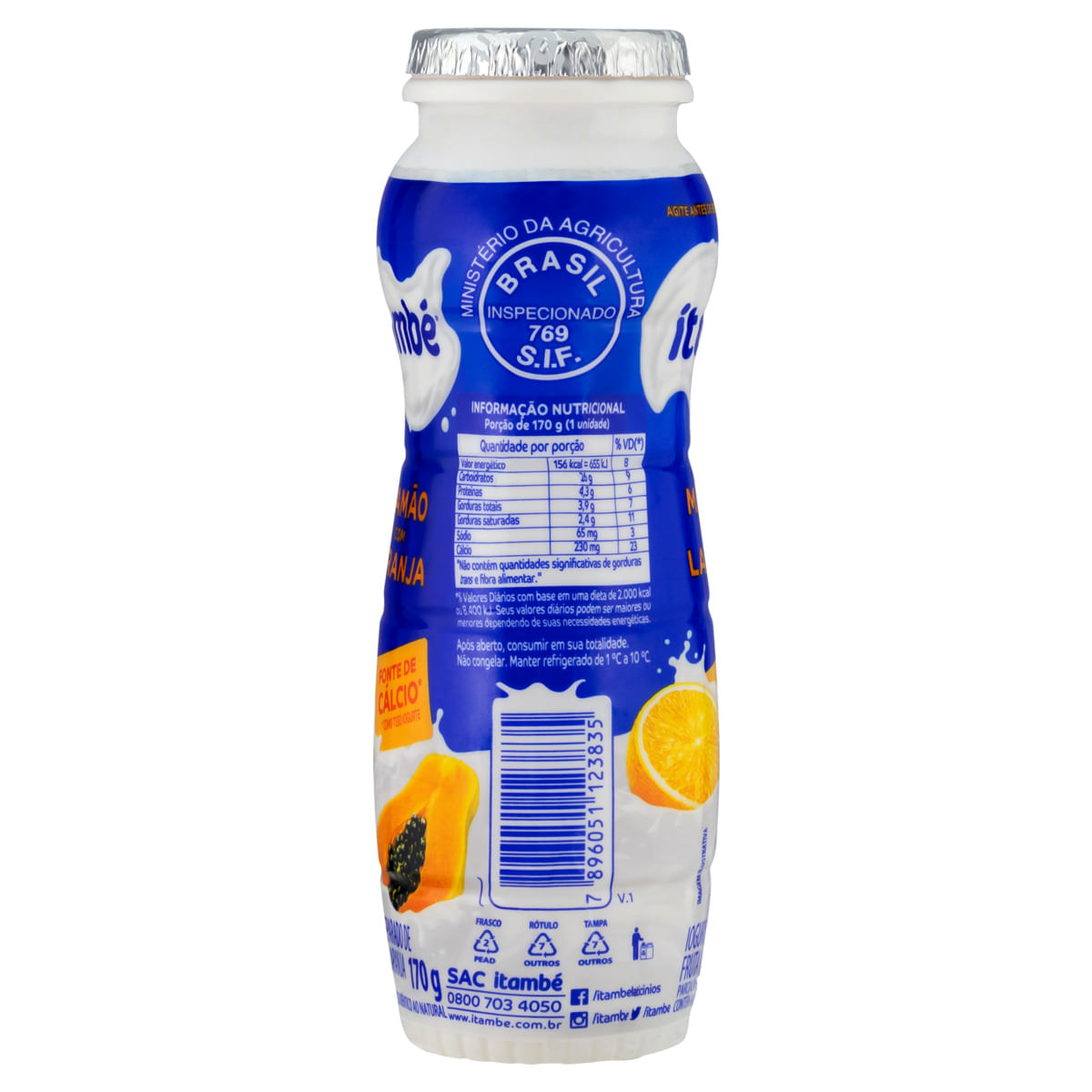 Iogurte Parcialmente Desnatado Itambé Mamão/Laranja 170g | Prezunic Iogurte Parcialmente Desnatado Itambé Mamão/Laranja 170g | Prezunic
