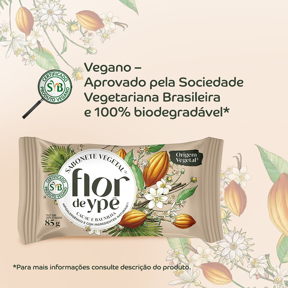 Sabonete Flor de Ypê Vegano Cacau e Baunilha 85g | Prezunic