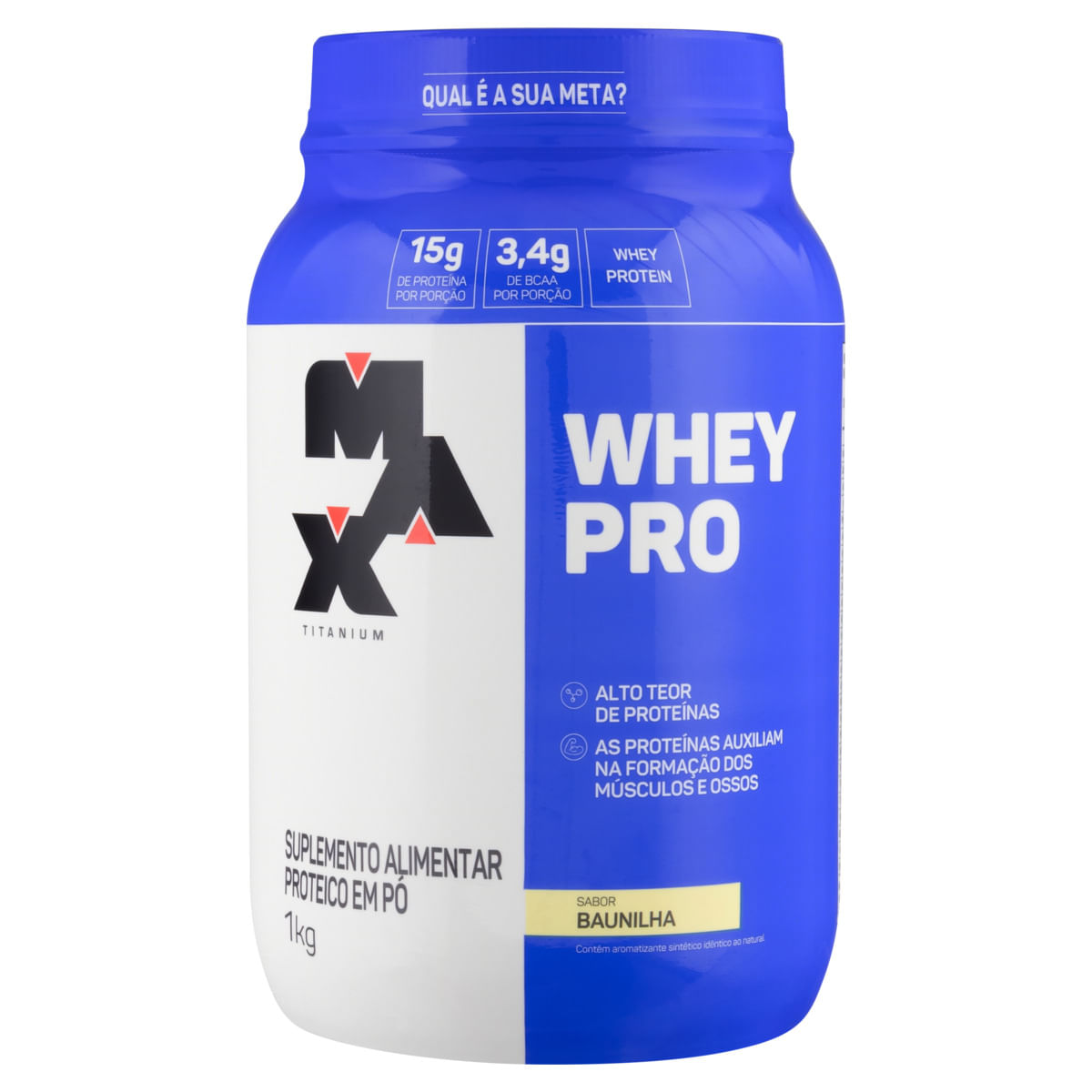 Suplemento Alimentar Proteico Em Pó Max Titanium Whey Pro Baunilha Pote