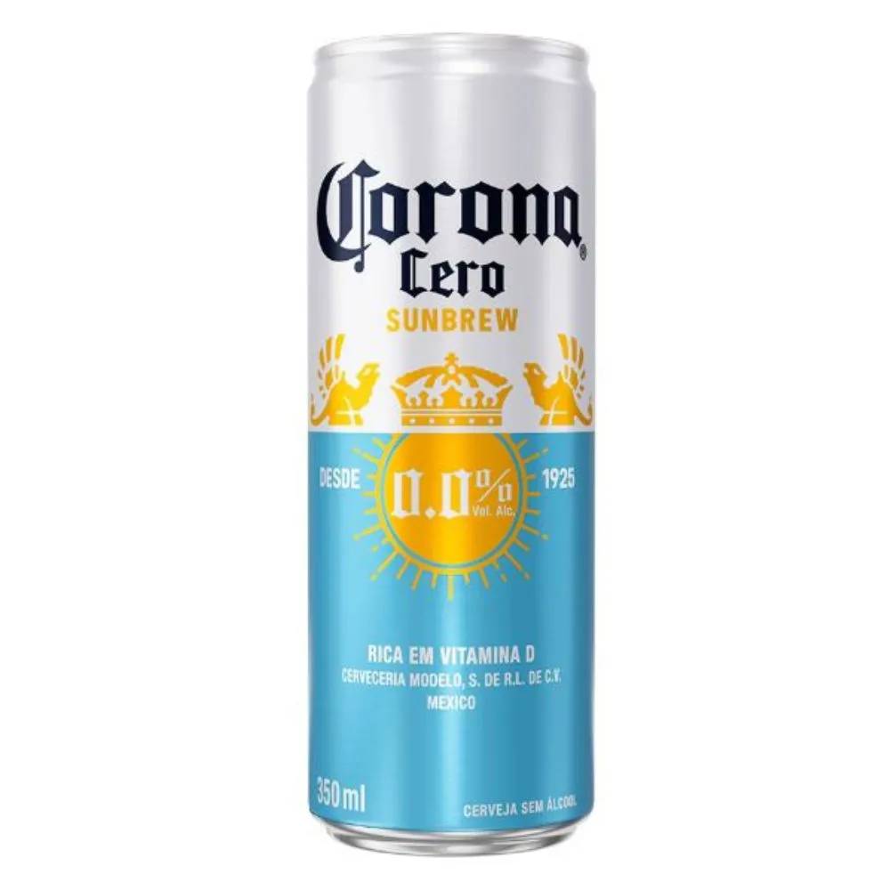Cerveja Corona Cero Sunbrew Sem Álcool Lata 350ml | Prezunic