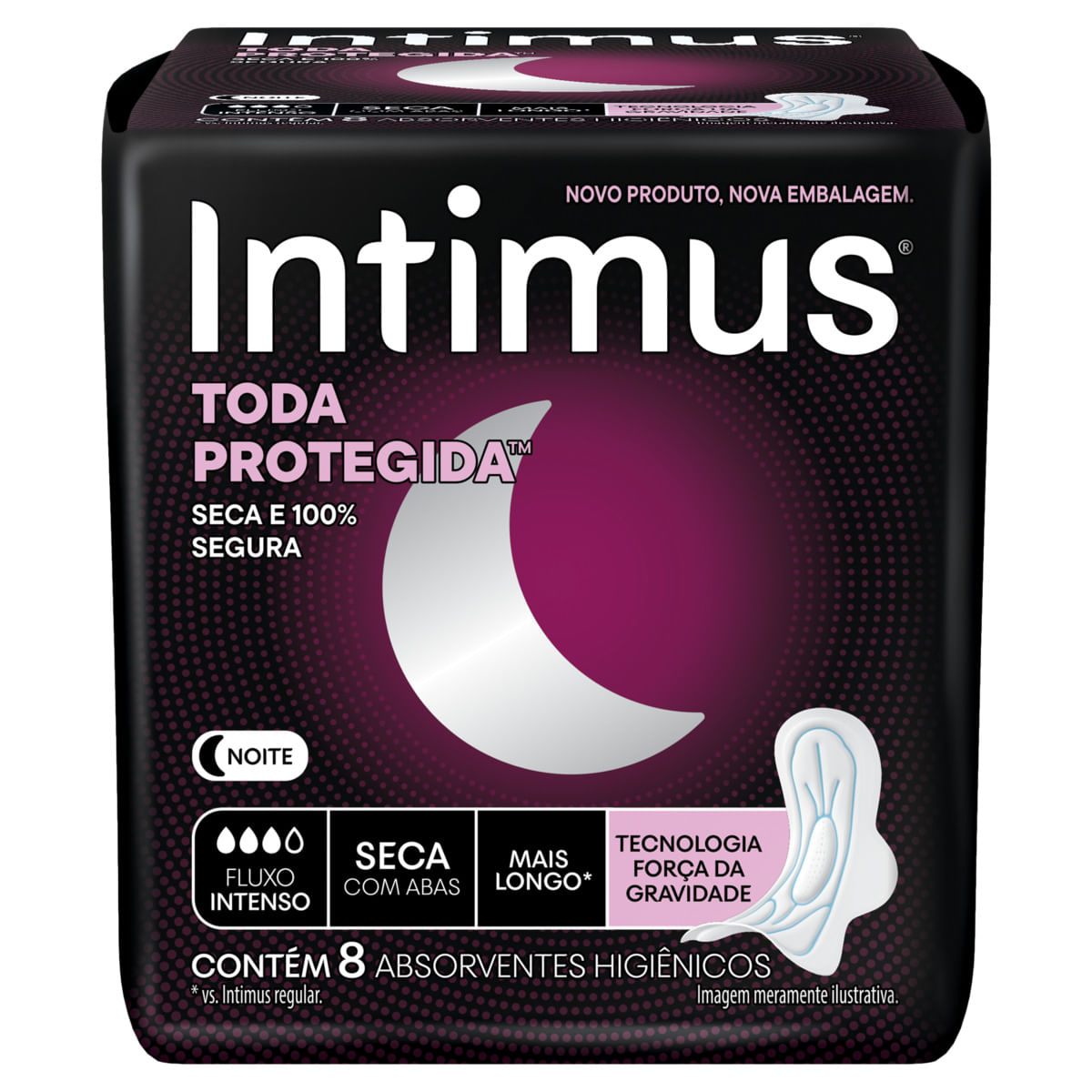 Absorvente Intimus Gel Soft Seca com Abas com 8 Unid | Prezunic